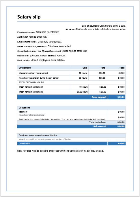 Salary slip format in word salary certificate format in...