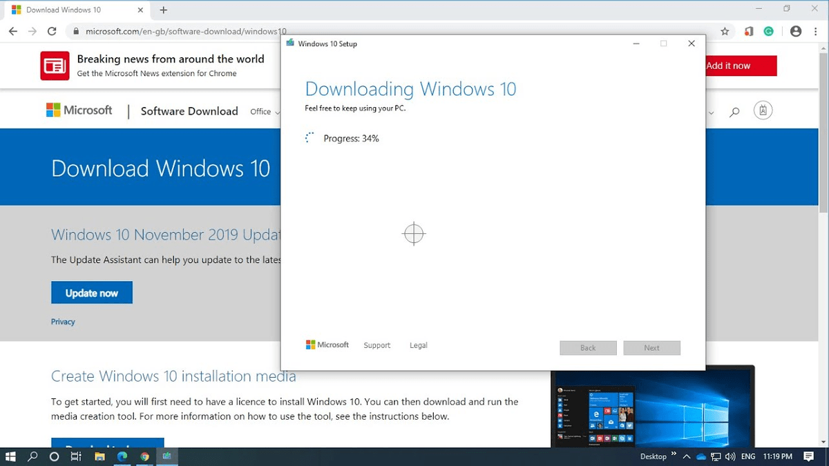 Windows 10 installation media creation tool download