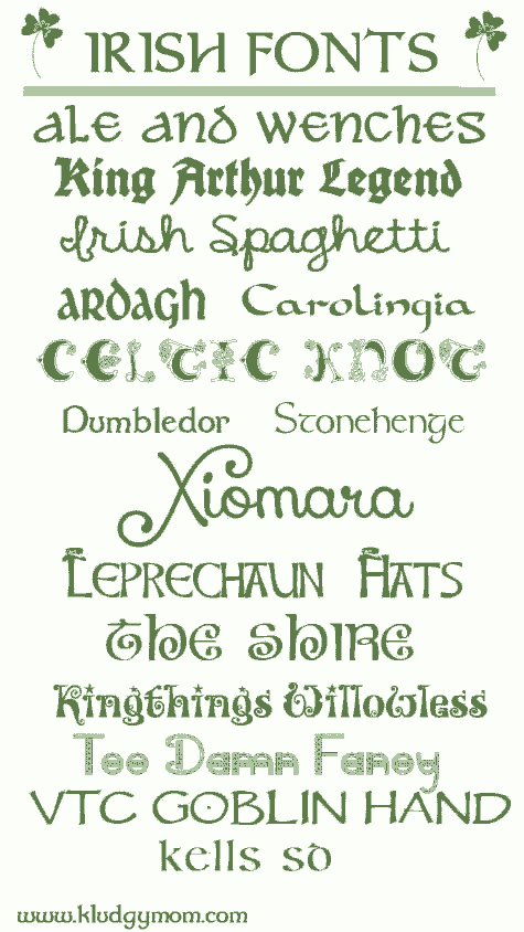 Irish font in microsoft word