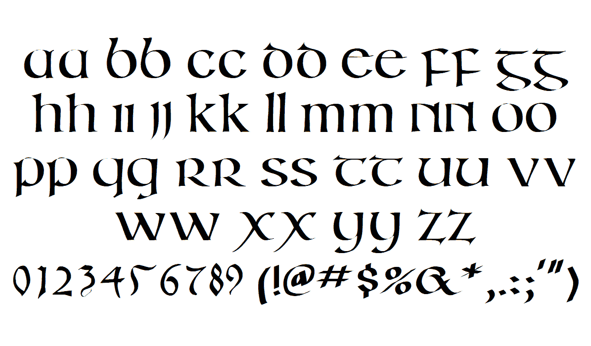 Irish font in microsoft word
