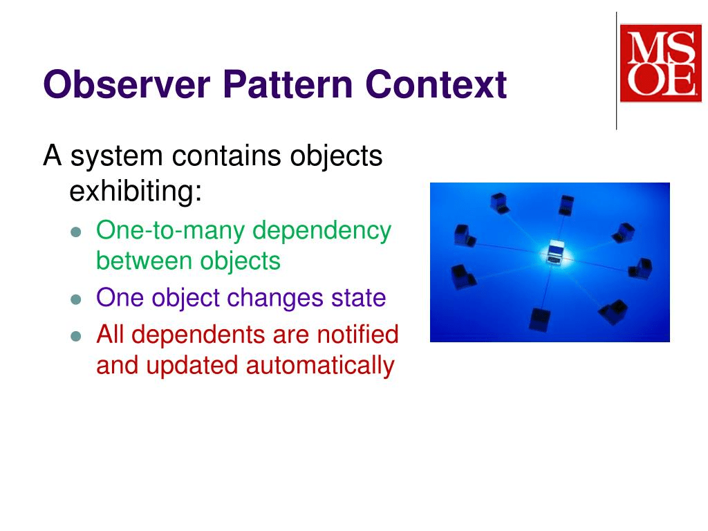Observer design pattern c