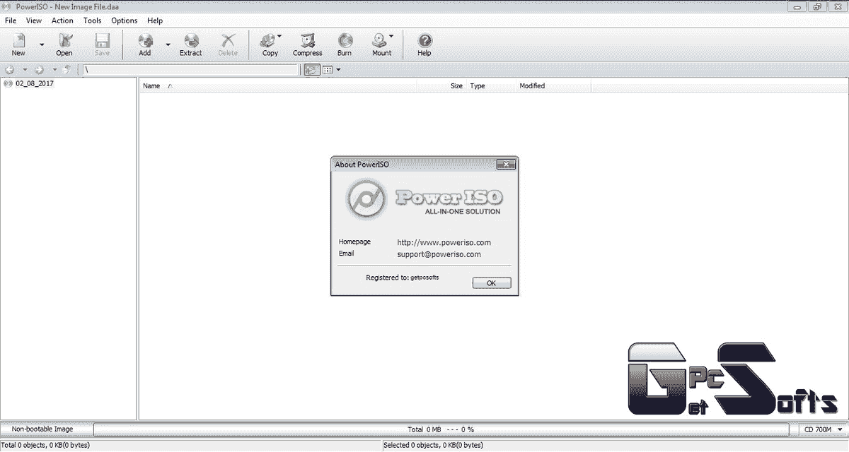Poweriso 7.3 username and registration code