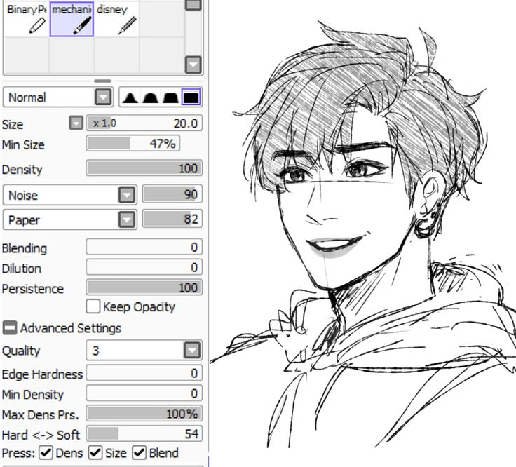 how to draw fur in paint tool sai