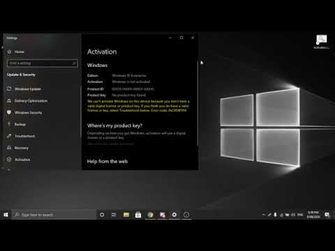 Activate windows 10 go to pc settings