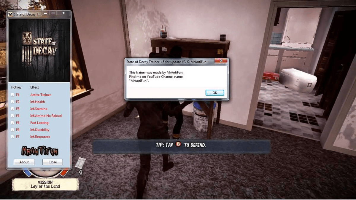 Infinity trainer state of decay 2 outdated