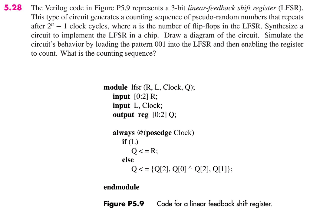 3 bit linear feedback shift register