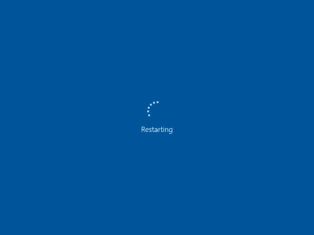 Windows 10 reset this pc stuck spinning