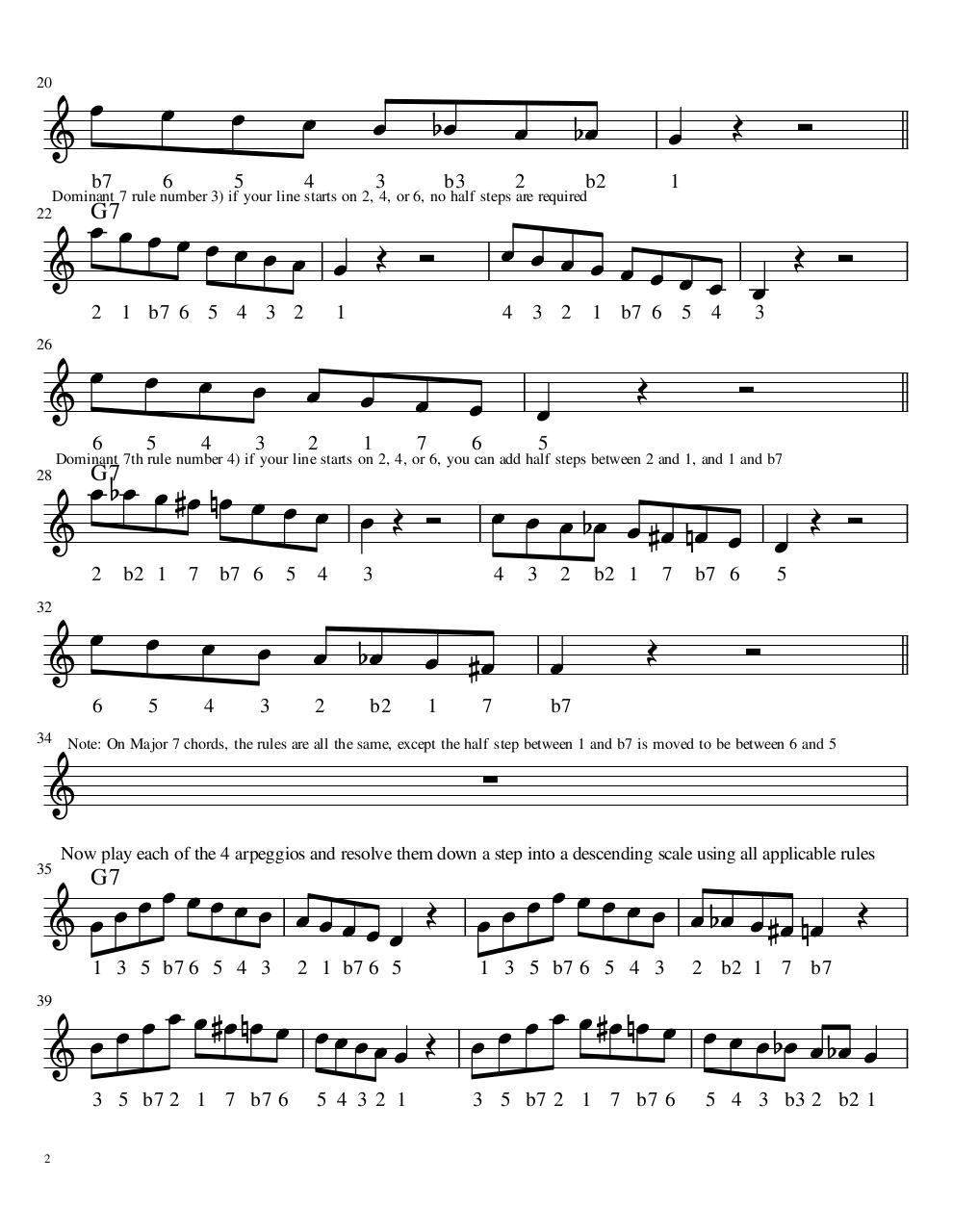 Barry harris method applied to chord progressions