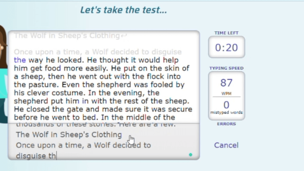 Test how many wpm i can type
