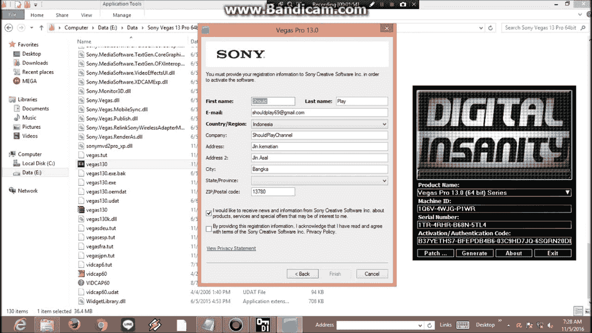 Sony vegas pro 13 serial key list