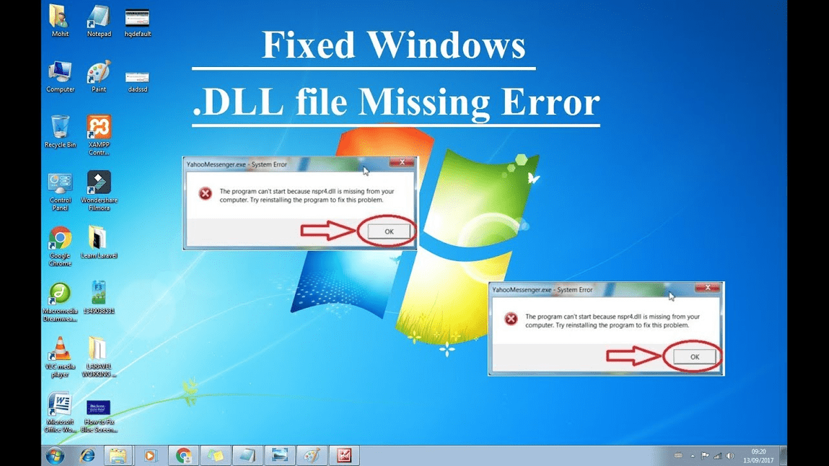 Install missing dll files windows 10 manually