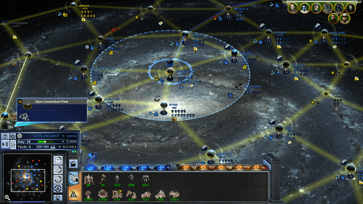 Star wars empire at war galactic conquest maps