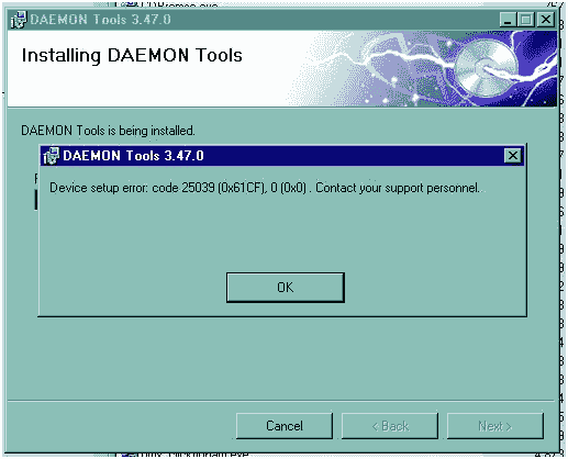 Daemon tools error 3