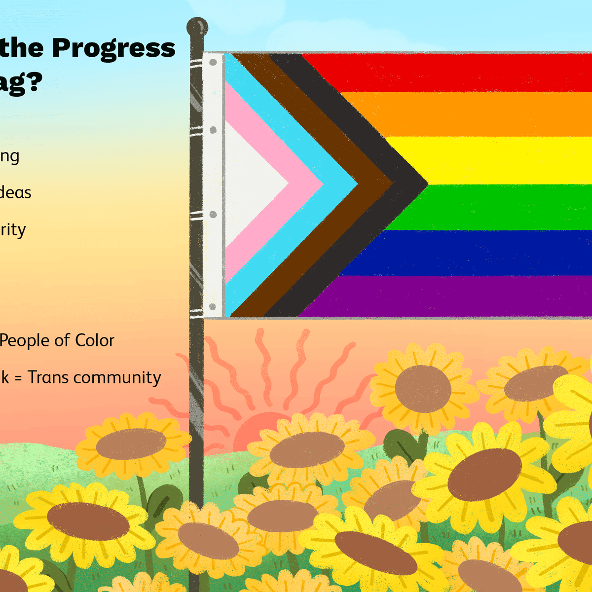 Gay flag colors 2019