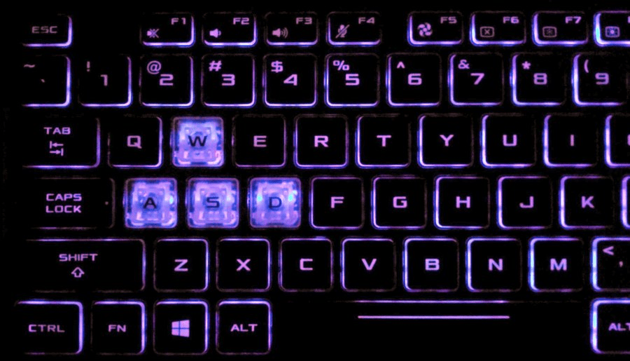 Laptop with illuminated keyboard