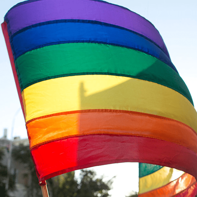 Burning gay flag