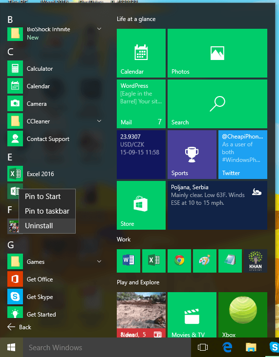 Uninstall cygwin windows 10