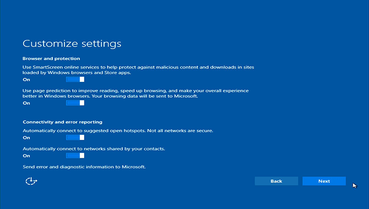 Windows 10 blue box around text