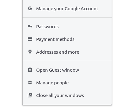 How to forget google account on chrome
