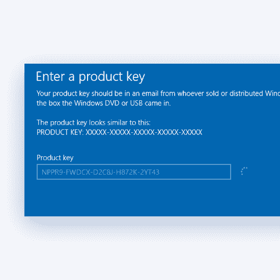Clave del producto windows 10