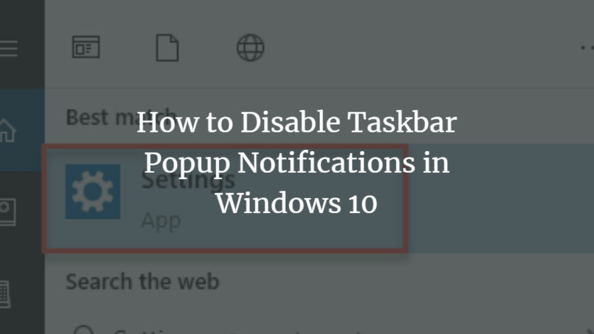 How to stop taskbar from popping up