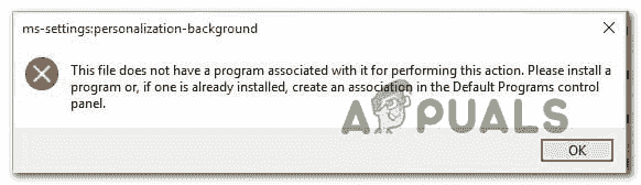 Windows settings not working