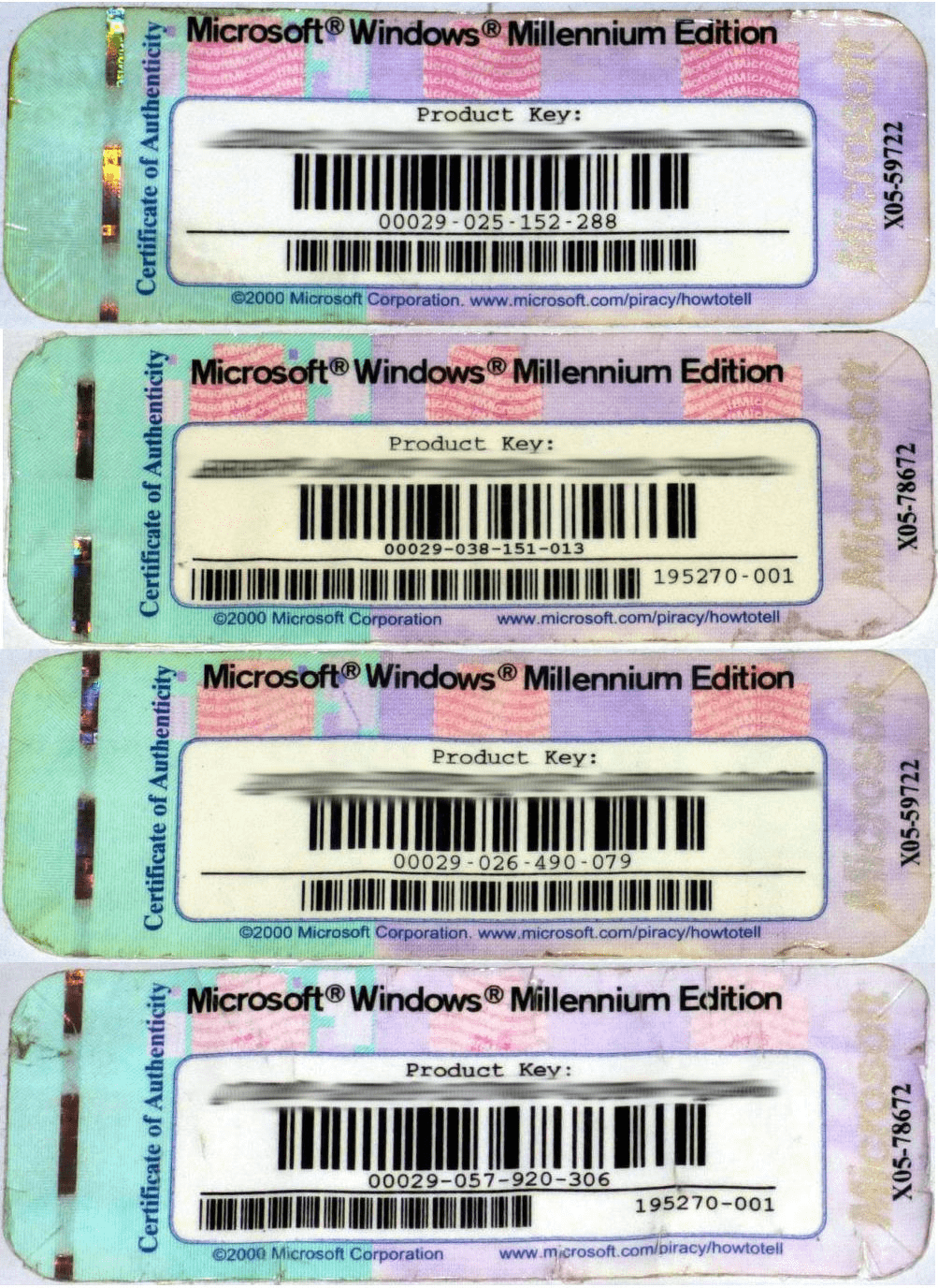 Windows me product key