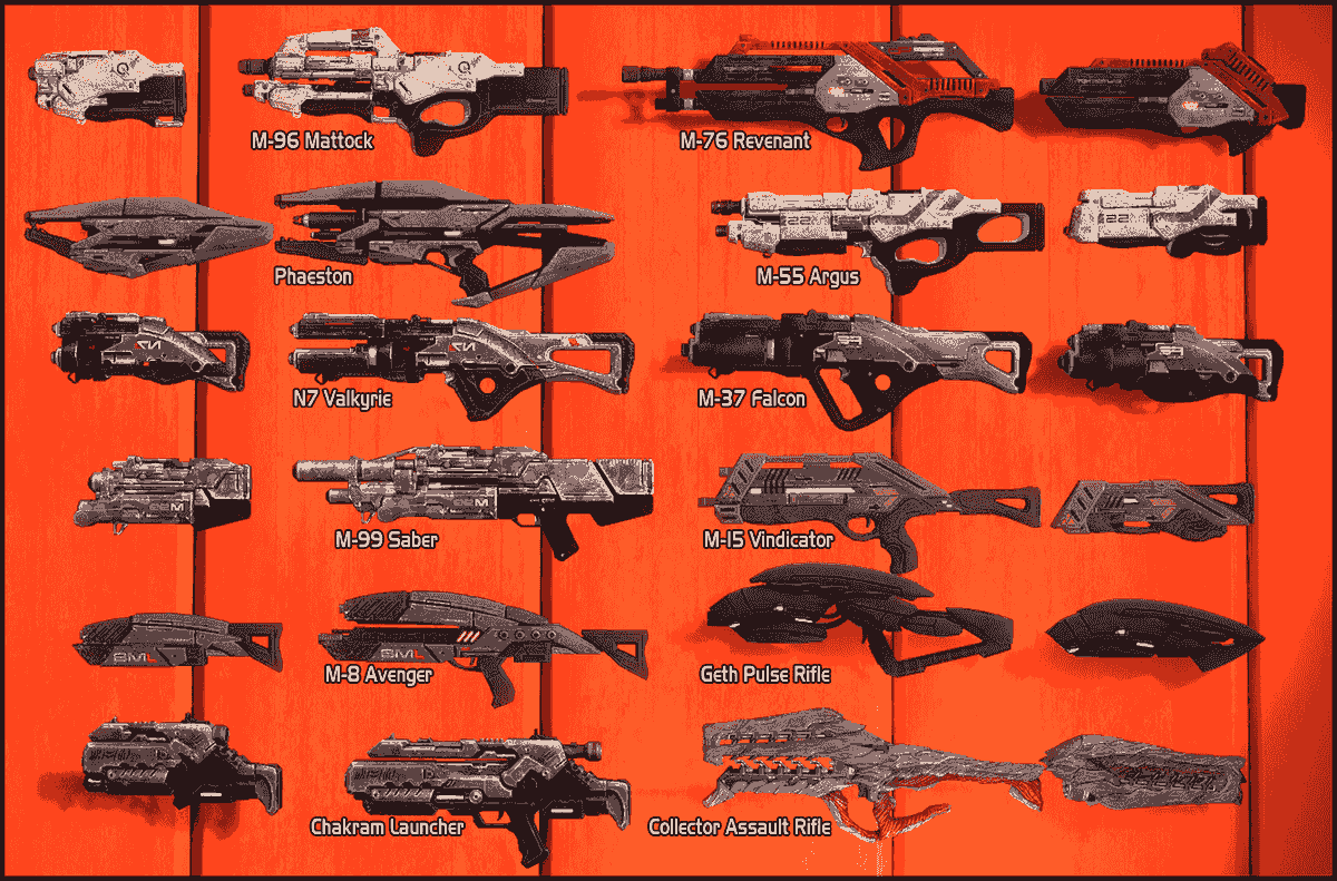 Mass effect submachine guns
