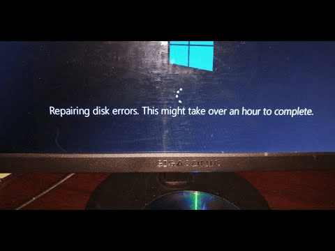 Windows 10 stuck on repairing disk errors