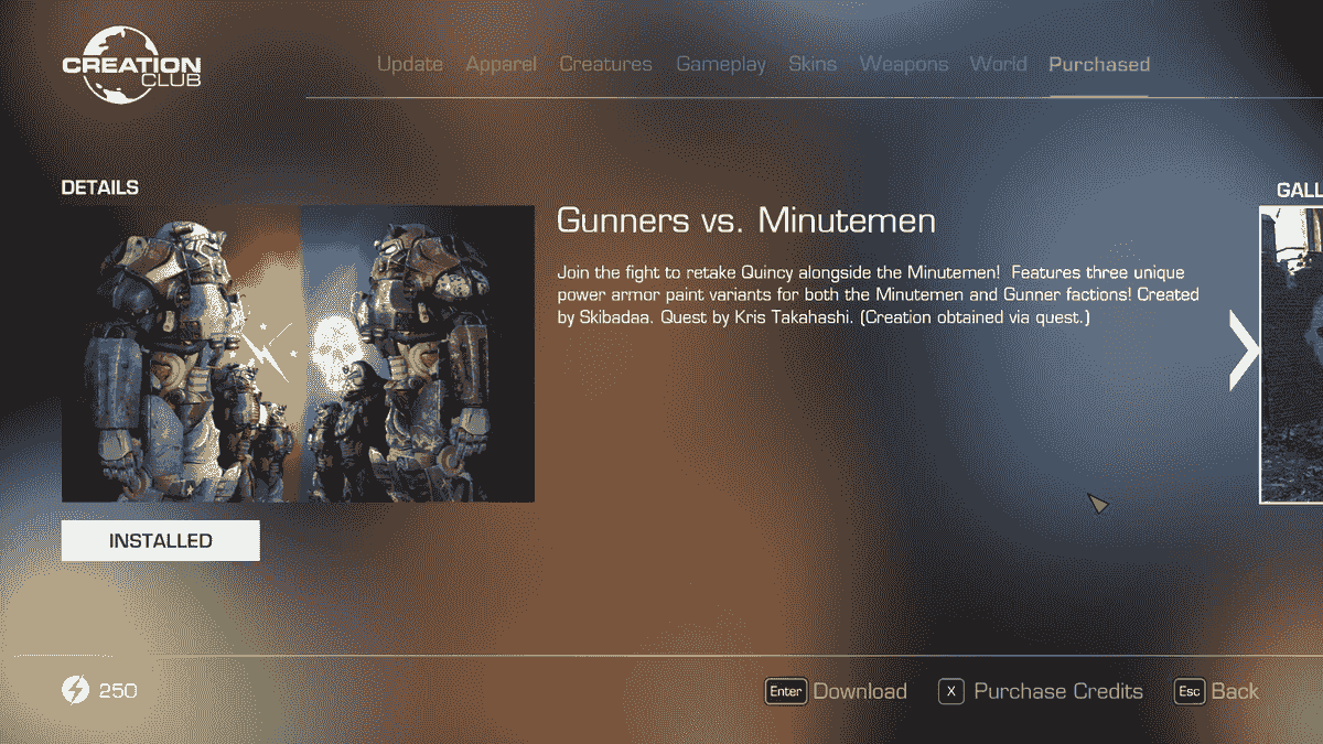 Creation club paid mods