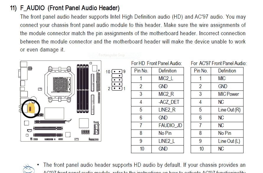 Front audio jack not working windows 10