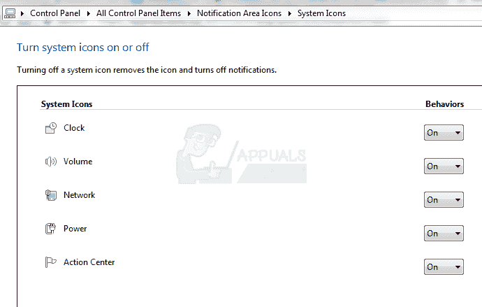 Volume icon greyed out windows 8