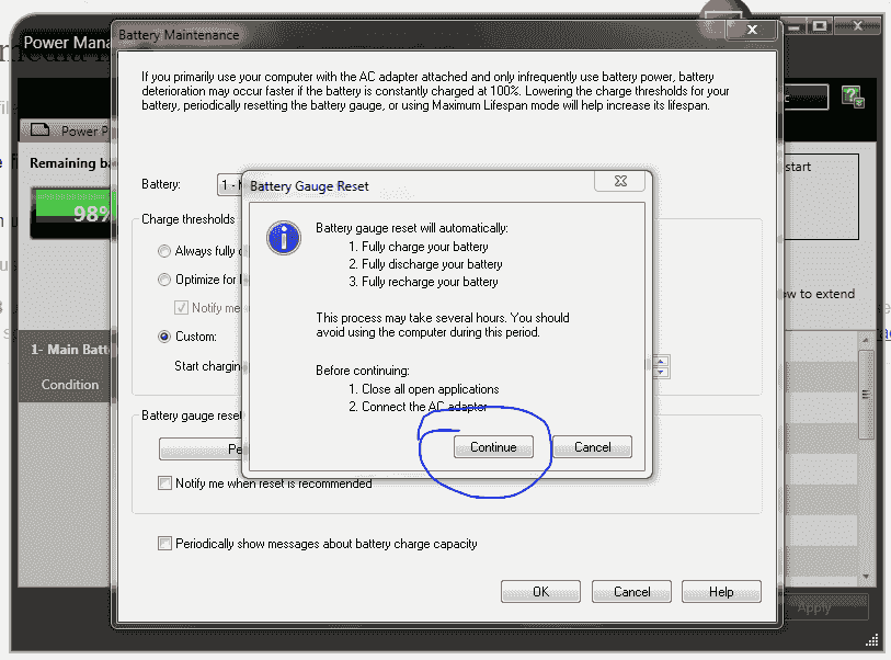 Lenovo battery gauge windows 10