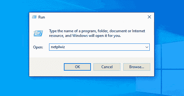 Netplwiz not working windows 10