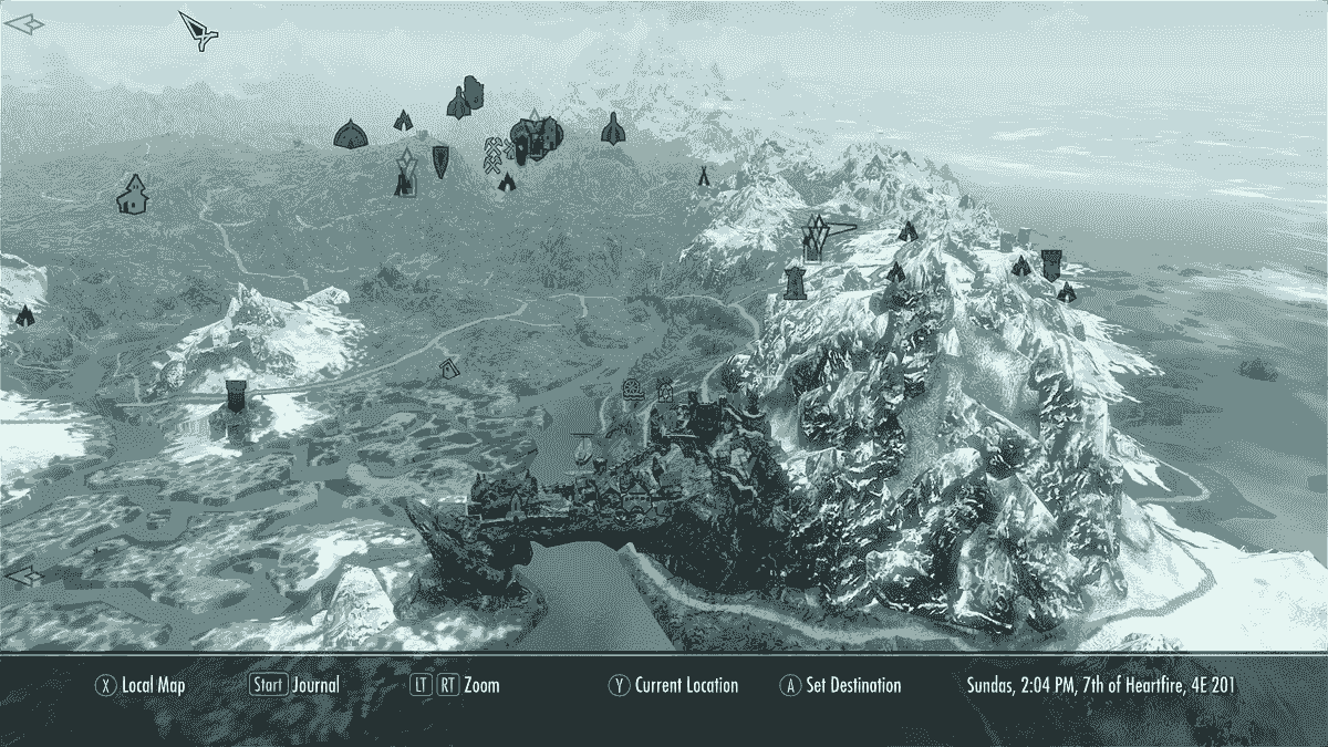 Skyrim paper map mod