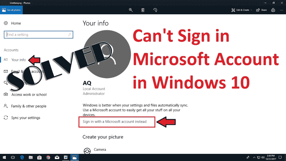 Windows 10 cant log in