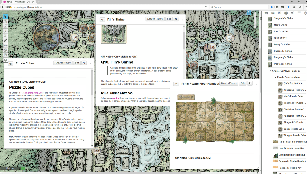 Tomb of annihilation puzzle cubes