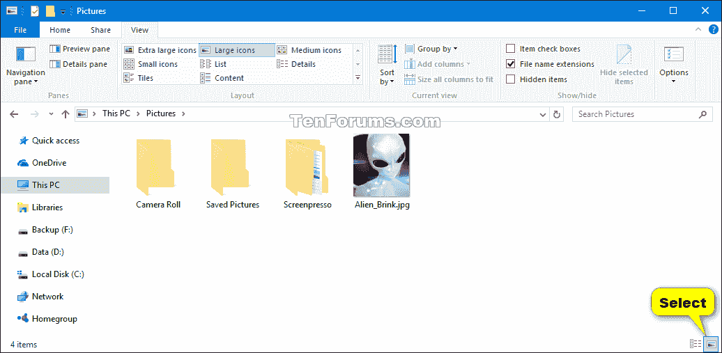 Windows 10 folder view keeps changing