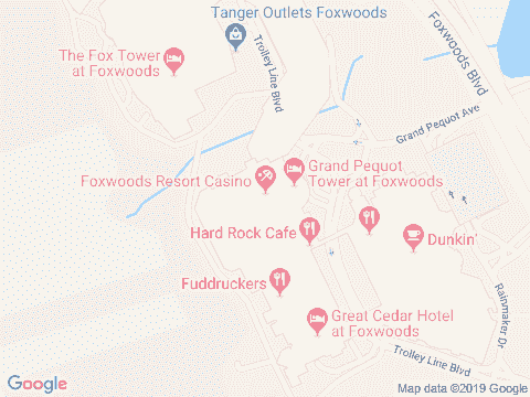 Map of parking garages at foxwoods casino