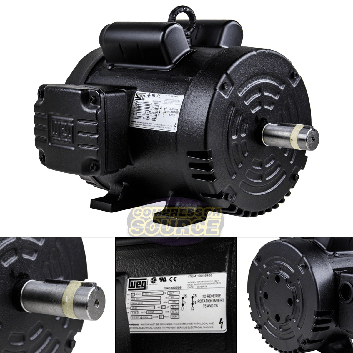10 hp single phase compressor motor