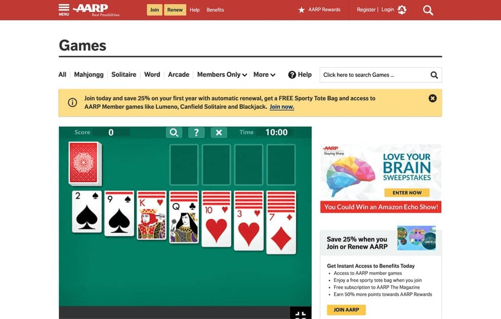 Play free online pyramid solitaire - aarp games