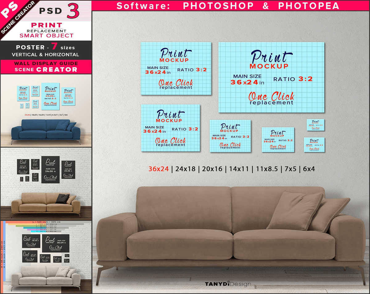 How big is 24x36 poster