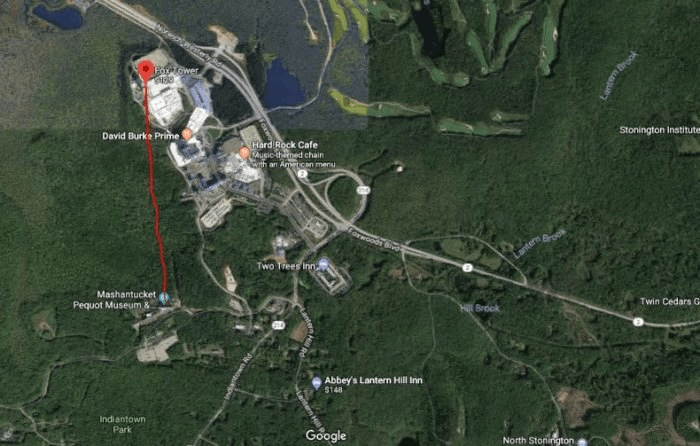 Map foxwood casino ct