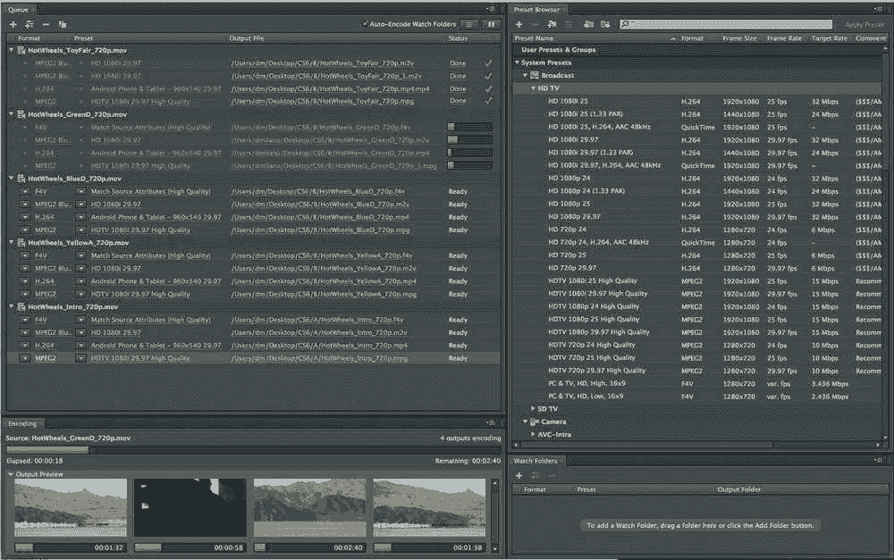 Instal the last version for windows Adobe Media Encoder...