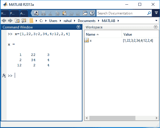 Matlab matrix to vector