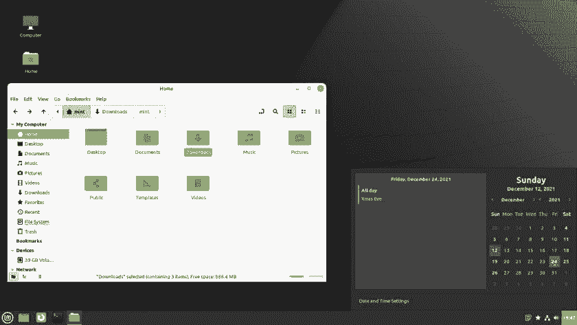 Adding calendars to linux mint desklet
