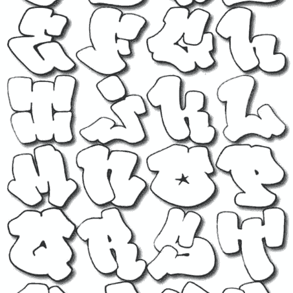 Types of letter design alphabet bubble fonts