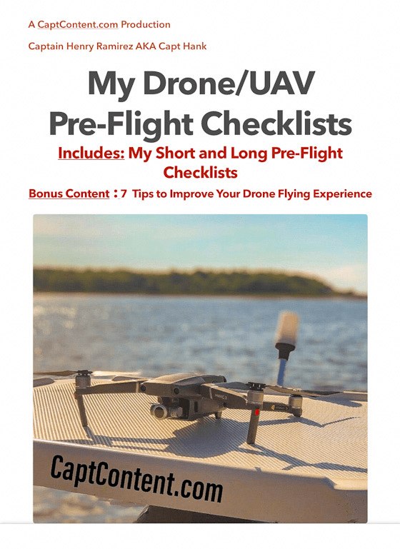 Pre flight checklist drone