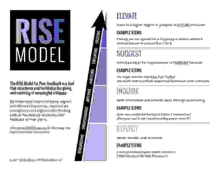 RISE Model for Providing Critique Partner Feedback - Wr...