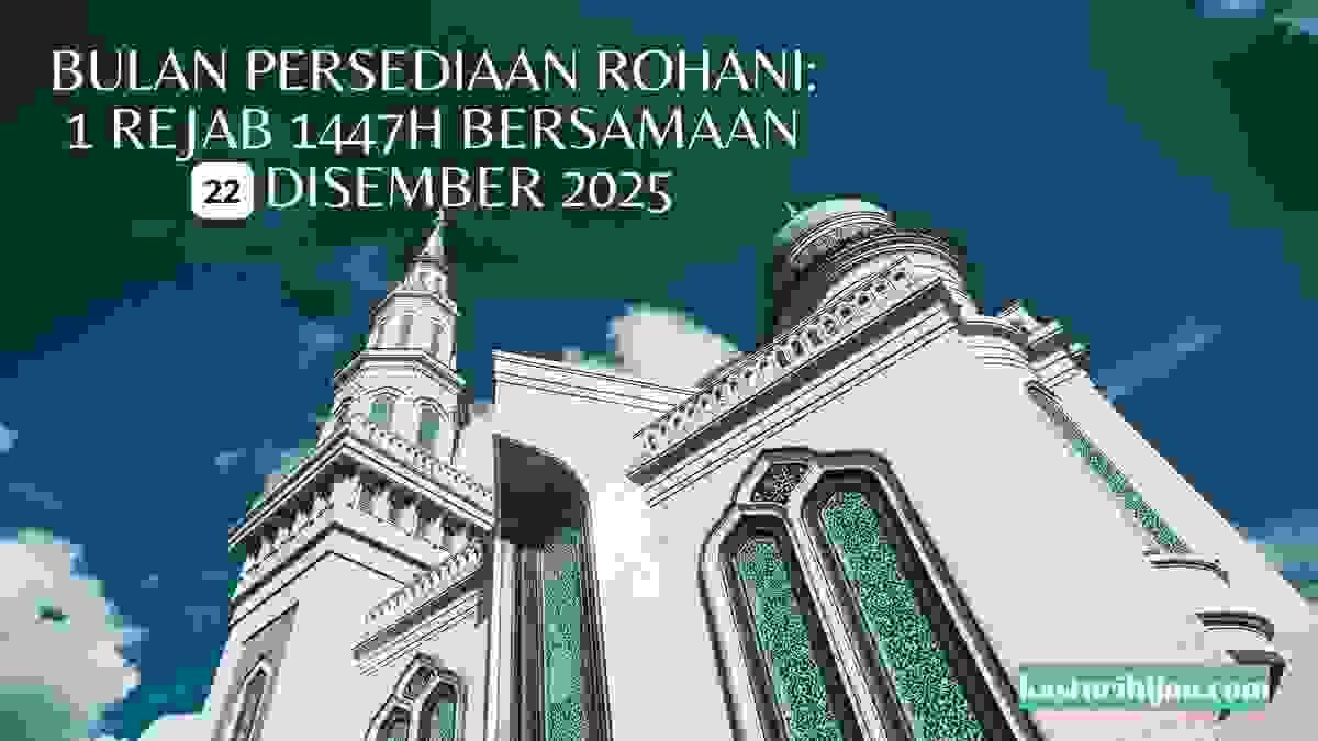 Bulan Persediaan Rohani: 1 Rejab 1447H Bersamaan 22 Dis...